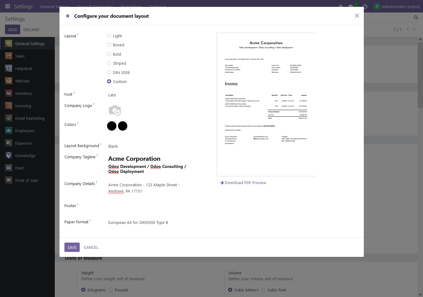 Crafting custom document layouts in Odoo: A step-by-step guide